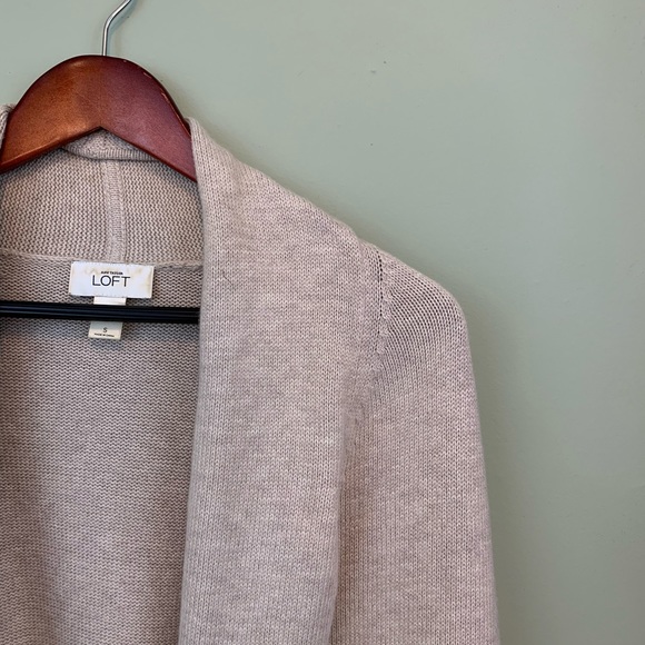 LOFT | Sweaters | Loft Elbow Sleeve Open Cardigan With Belt Tie | Poshmark